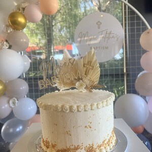 Baby Cake Topper/palm/dried Palm Topper/pampas/cake Pick/oh - Etsy