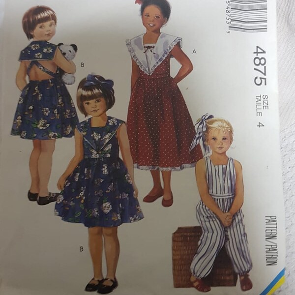 Simplicity 2745 Flared Girl's Coat With Godets & Hat Size 3..to ..8 ...