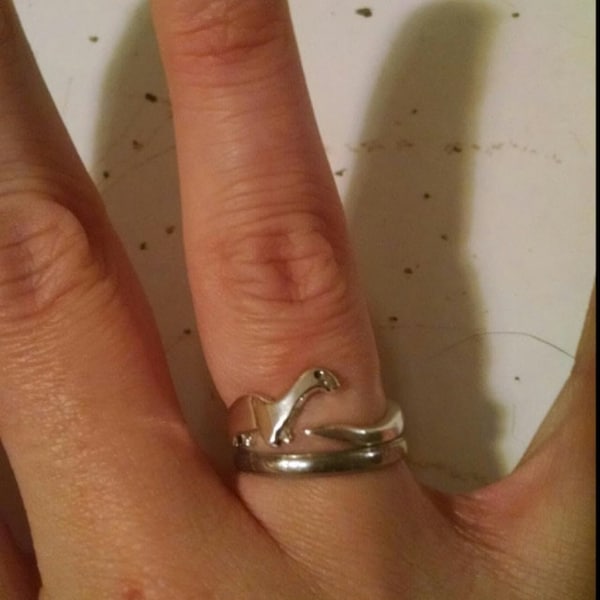 Dinosaur Sterling Silver Ring, Adjustable Sterling Silver Ring ...