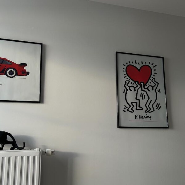 Keith Haring Love Print, Pop Art Poster, Love Heart Art, Famous Artist ...