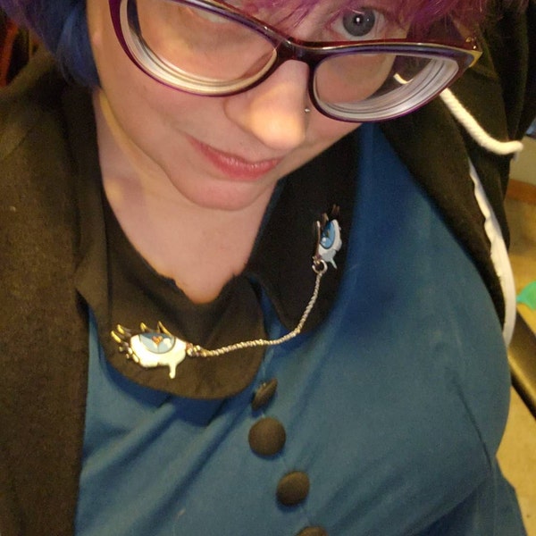 Crying Eyes Glitter Enamel Collar Pins Unique Lapel Accessory - Etsy