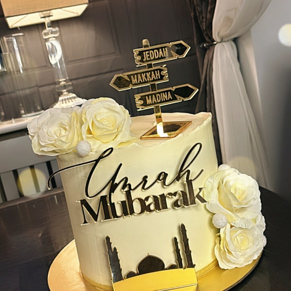 Umrah Mubarak Cake Topper and Charm Set | Various Sizes & Colours - Etsy