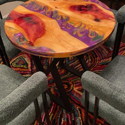 Office Desk / Computer Desk, Solid Live Edge Cedar Table, Custom Wood ...