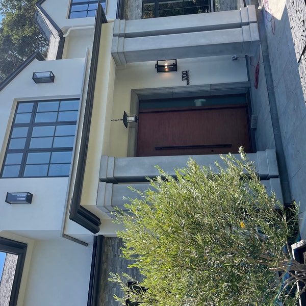 Backlit House Numbers With Street Name Mid Century Modern LED ...