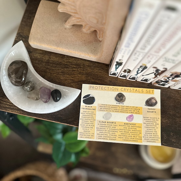 Protection and Strength Crystals Set, Crystals for Protection, Home ...