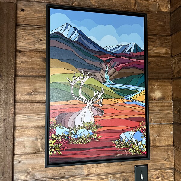 Canvas Art Print Home Colorful Wall Artwork Mountain Mountains Acrylic ...