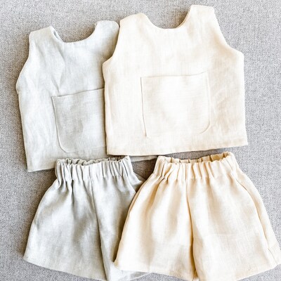 Baby Comfort Linen Set Baby Vest With a Pocket Comfort Linen Pants PDF ...