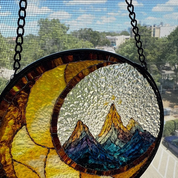 Hummingbird Stained Glass Suncatcher, Hummingbird Window Hanging, Gifts for Mom, Indoor Decor ...