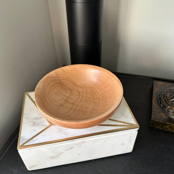 Walnut Catch All Tray, Wooden Tray, Round Wooden Tray - Etsy