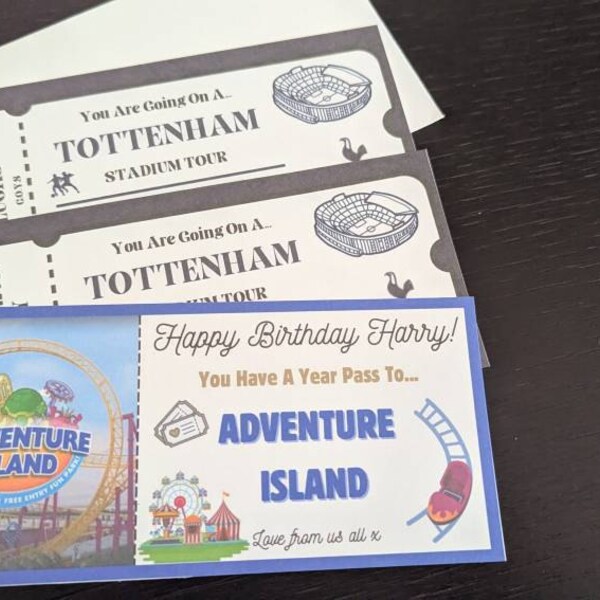 Digital Personalised Football Ticket *ANY TEAM* / Personalised Football ...