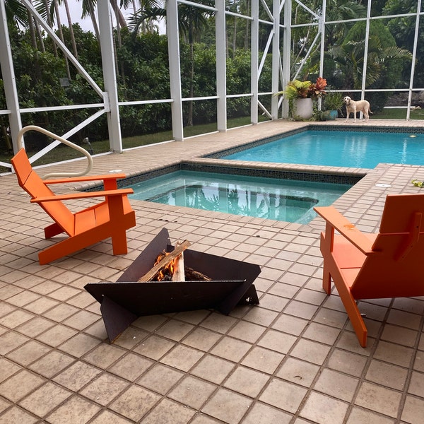 Large Corten Weathering Steel Fire Pit - Etsy