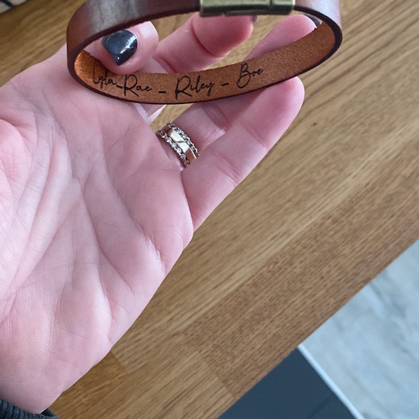 Secret Message Bracelet, Hidden Message, Personalised Real Leather ...