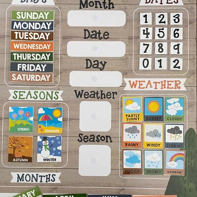 Morning Circle Time Board Template, Preschool Daily Calendar Learning ...
