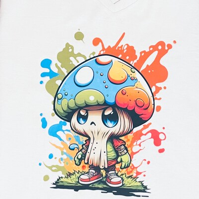 Magic Mushroom Character PNG Trippy Psychedelic Digital T-shirt Shrooms ...