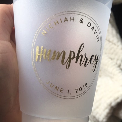 Personalized Shatterproof Cups, Frosted Party Cup, Personal Monogram ...