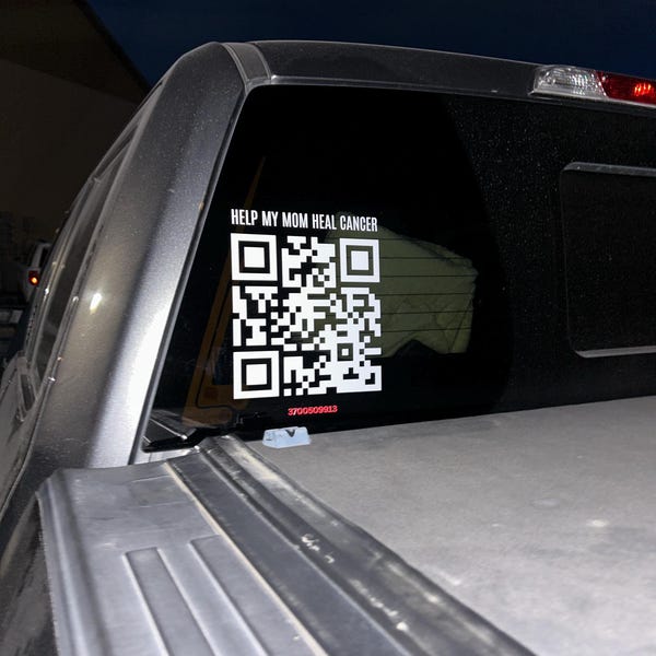 Customizable QR Code Car Decal: Business Logo, Social Media - Etsy