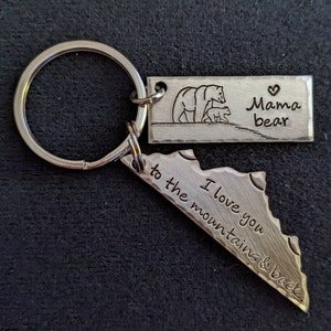 LARGE Custom USA State Keychain Any States US Hand Stamped | Etsy