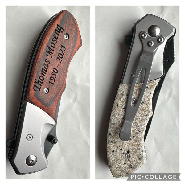 Custom Engraved Cremation Keepsake Knife. HIGH QUALITY & Free Priority ...