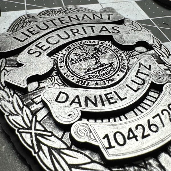 High Detail Blank Security Badge! SVG, PNG, CNC, Laser, Vinyl Cutter ...
