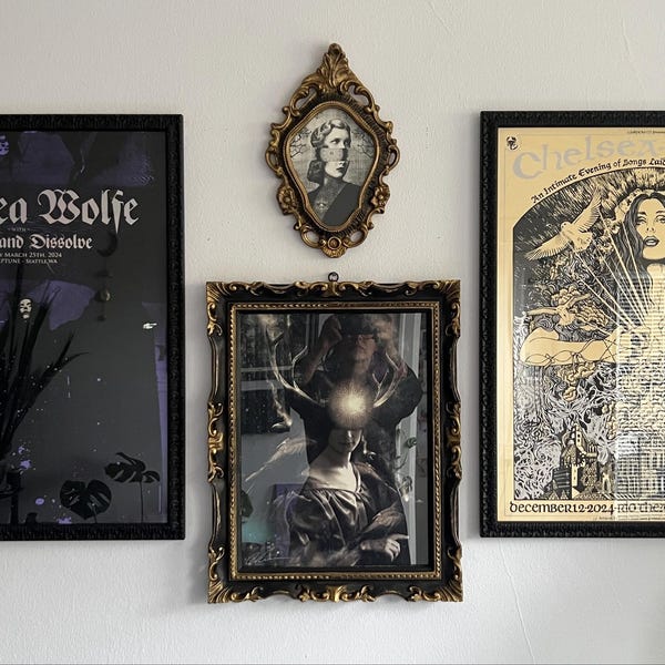 The Grief – Gothic Baroque Frame With Dark Fine Art Print | Occult Wall ...