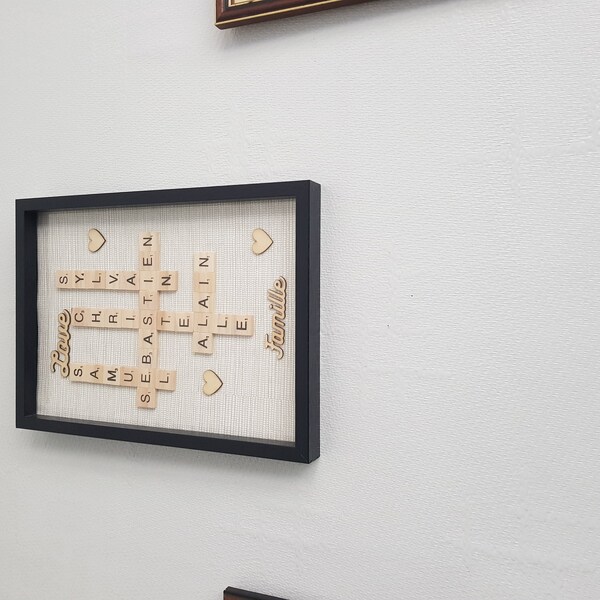 Tableau personnalisé Scrabble famille cadeau cadre - Etsy France