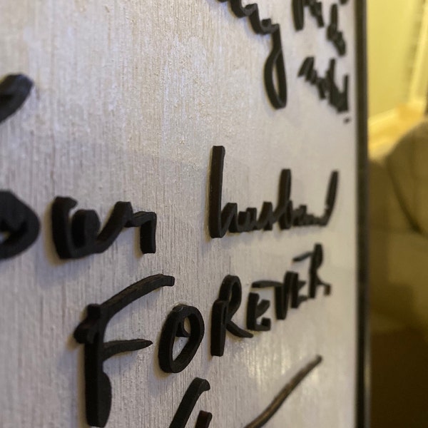 Personal Note, Memorial, Custom Handwriting, Signature, Loved Ones ...