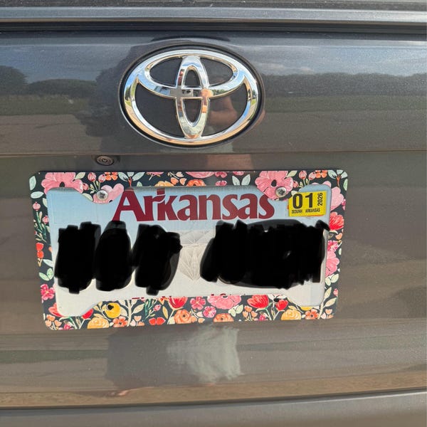 Colorful Checkered Smiley Monogram License Plate - Personalized Car Tag ...