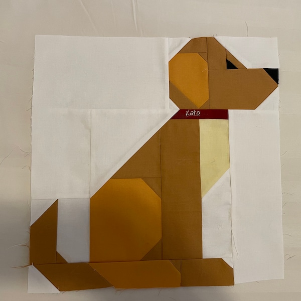 Puppy Dog Quilt Block Pattern: Machine Pieced (PDF Download) - Etsy