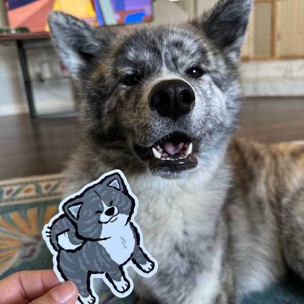 Siberian Husky Peeker Vinyl Sticker - Etsy
