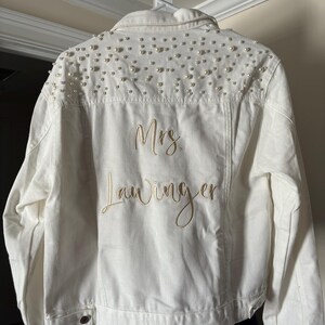 Embroidered Bride Denim Jacket, Bride Jean Jacket, Future Mrs Jacket ...