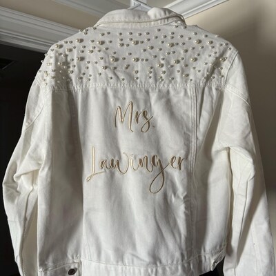 Embroidered Bride Denim Jacket, Bride Jean Jacket, Future Mrs Jacket ...