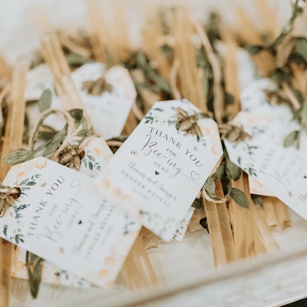 Editable Rustic Honey Bee Bumble Bee Baby Shower Thank You for Being ...