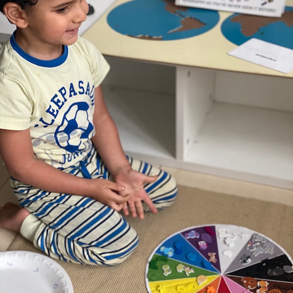 Color Sorting Fabric Circle - Classification of Primary and Secondary ...