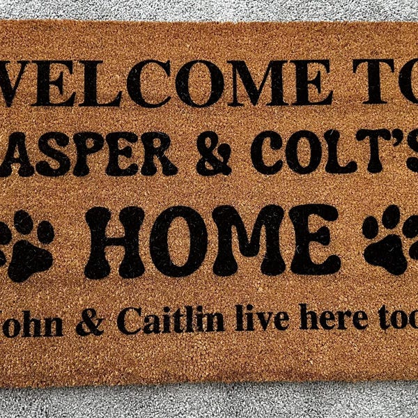 Welcome Mat for Dog-door Mat for Dogs-personalized Door Mat-custom ...