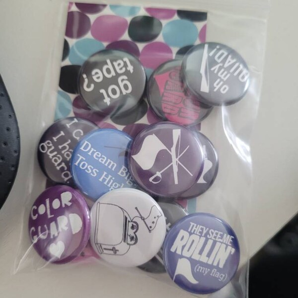 Set of 12 Color Guard 1-inch Buttons or Magnets - Etsy
