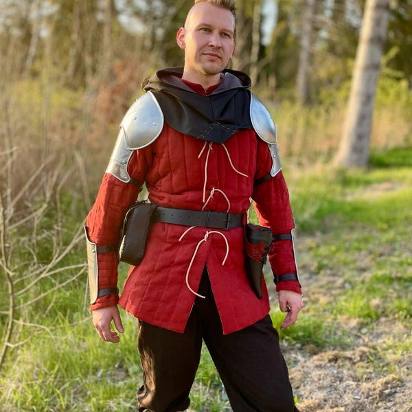 Linen Sir Robert Pourpoint - Medieval Gambeson - 14th & 15th Century ...