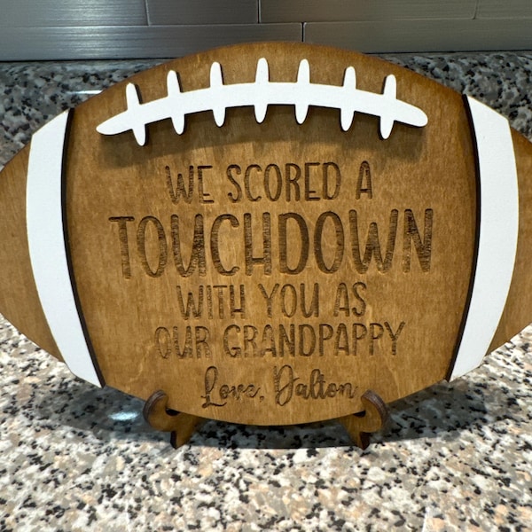 Football Dad Gift Custom Father's Day Sign Personalized Dad Gift From ...