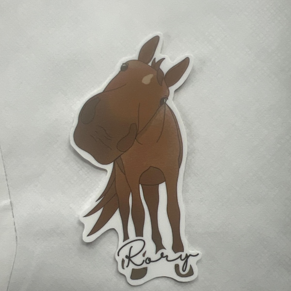 Customizable Horse Sticker Personal Decal Gift for Equestrian Handmade ...