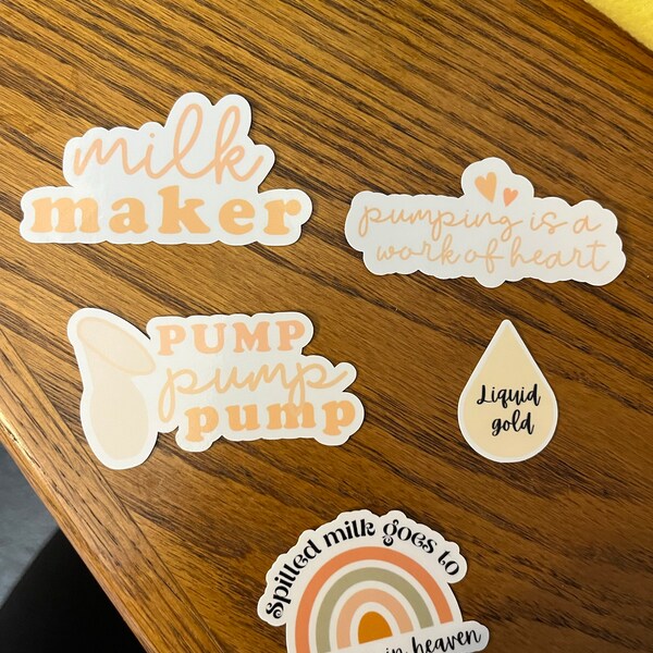 Breast Feeding Stickers, Pumping Stickers, Exclusive Pumper, Milk Maker ...
