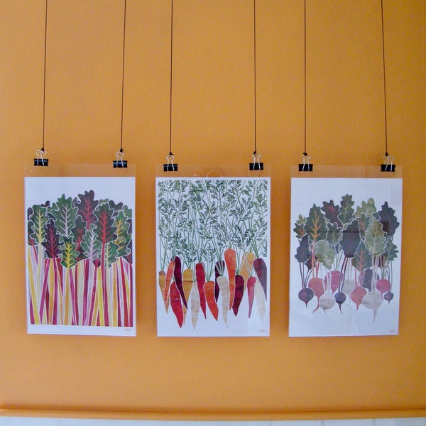 Carrot Vegetable Illustration Print (A3 or A4 Size) - Etsy