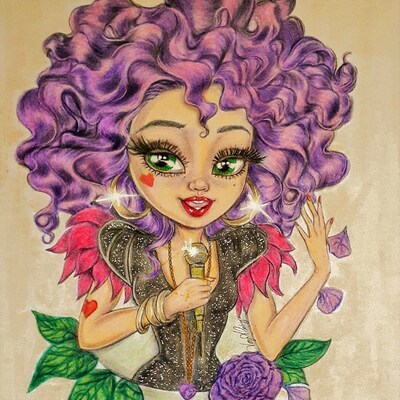 Superstar Premium Coloring Page Grayscale Illustration for Grown Ups ...