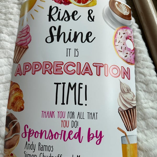 EDITABLE Rise & Shine Teacher Appreciation Sign, Teacher Appreciation Breakfast Sign, Thank You ...
