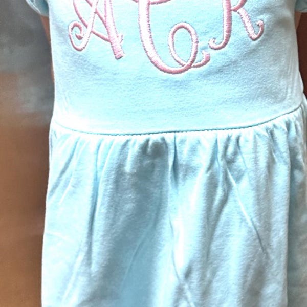 White Monogrammed Dress | Girls Personalized Dress | Girls Monogrammed ...