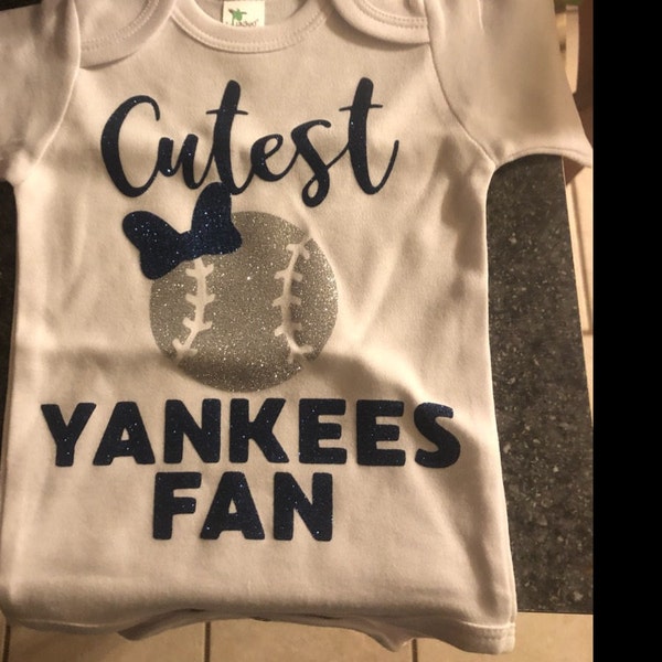 Cutest Yankees Fan Baseball Outfit for Baby Girl - Etsy