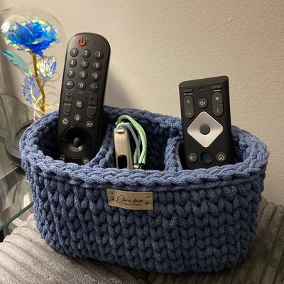 Cotton Baskets With Dividers Eye Glass Holder Remote Control - Etsy