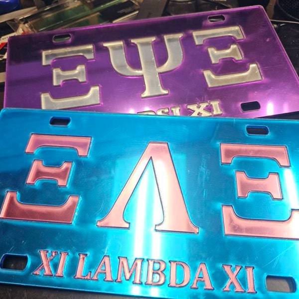GREEK Fraternity and Sorority License Plates- Tags-organiztion-custom ...
