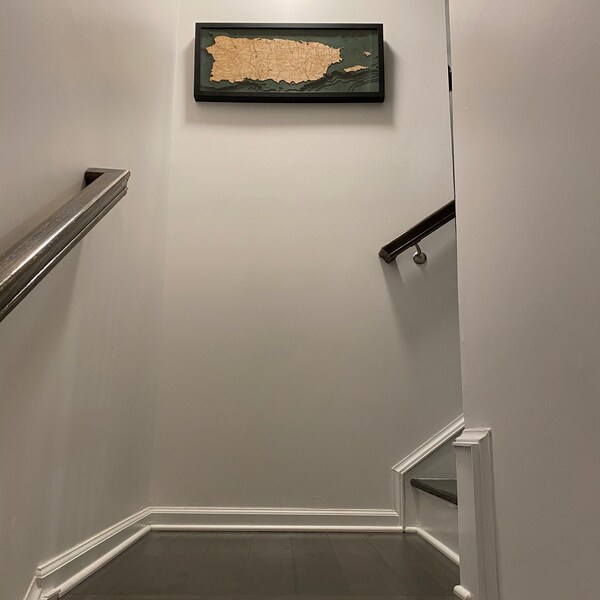 Puerto Rico Wood Carved Topographic Depth Chart / Map - Etsy