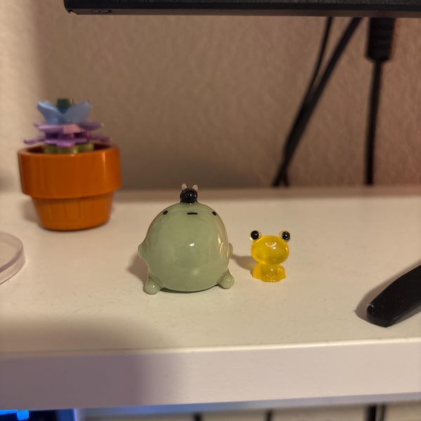 Awkward Jelly Frog Desk Buddy (with Teeny Bum!) || Handmade Polymer ...