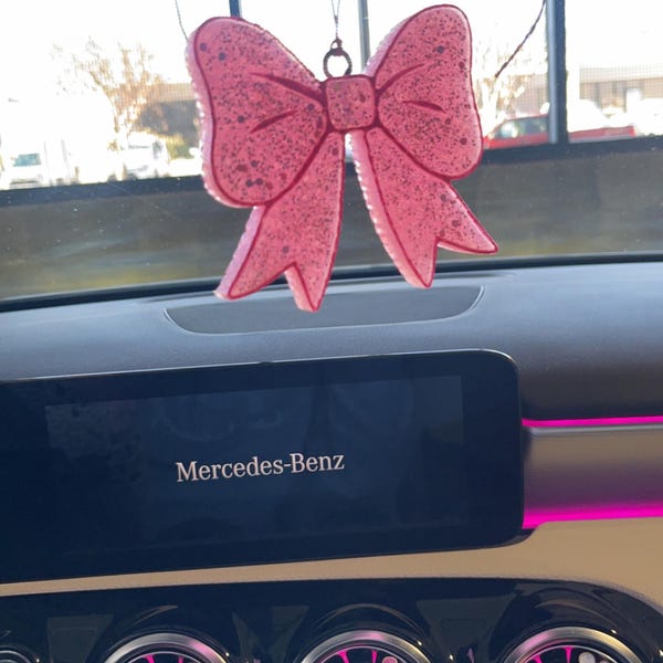 Coquette Bow Freshie Cute Car Accessories Pink Bow Freshie Coquette Bow ...