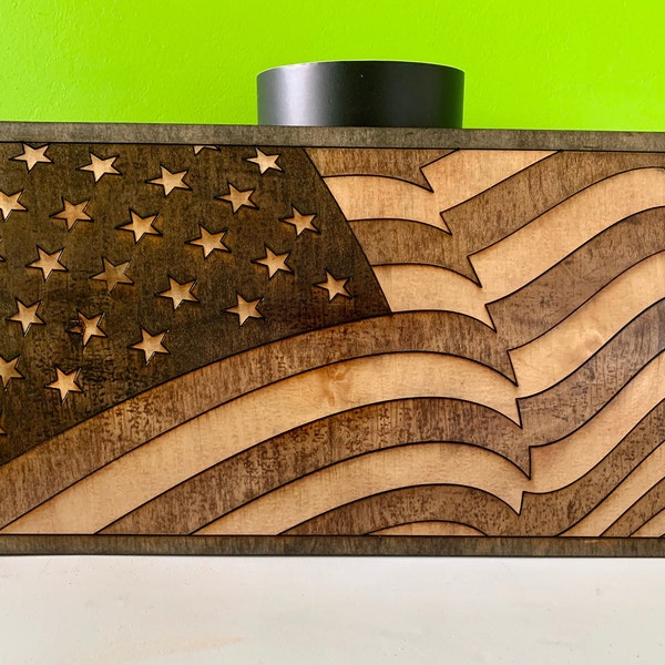 American Flag SVG Laser Cut Files for Glowforge - Laser Cutter Printer ...